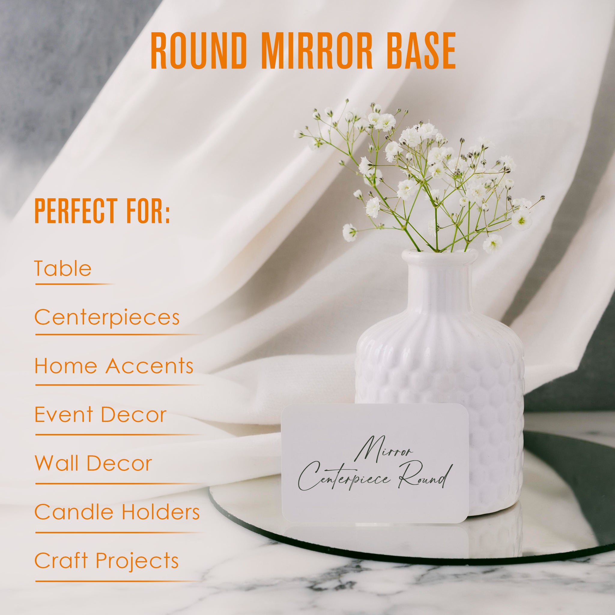 Mirror Centerpieces For Tables, Round Mirrors For Centerpieces, Round ...